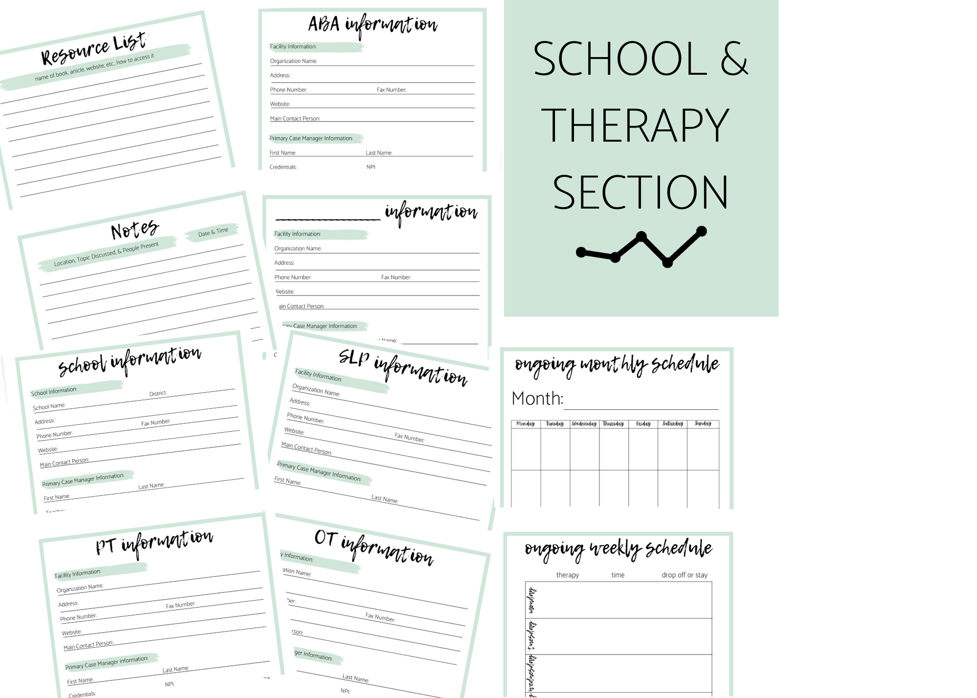 Digital Download | School & Therapy - Simply Elliott
